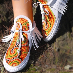 White Leather Inca Boots, White Leather Boots, Hippie Boots, Gypsy ...