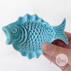 Handmade Small Ceramic Fish Dish, Fish Plate, Ceramic Fish Plate, Small ...