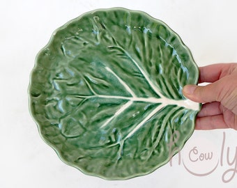 Handmade Small Ceramic Cabbage Leaf Dish, Ceramic Dish, Cabbage Leaf ...