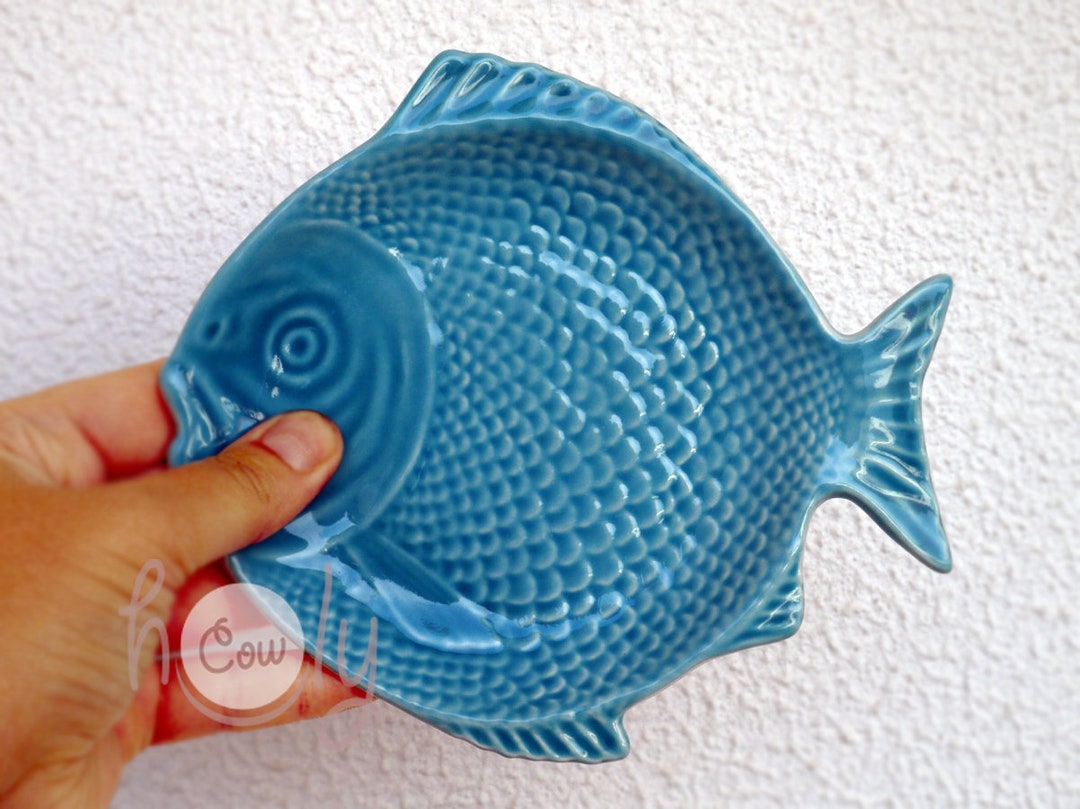 Handmade Small Ceramic Fish Dish, Fish Plate, Ceramic Fish Plate, Fish ...