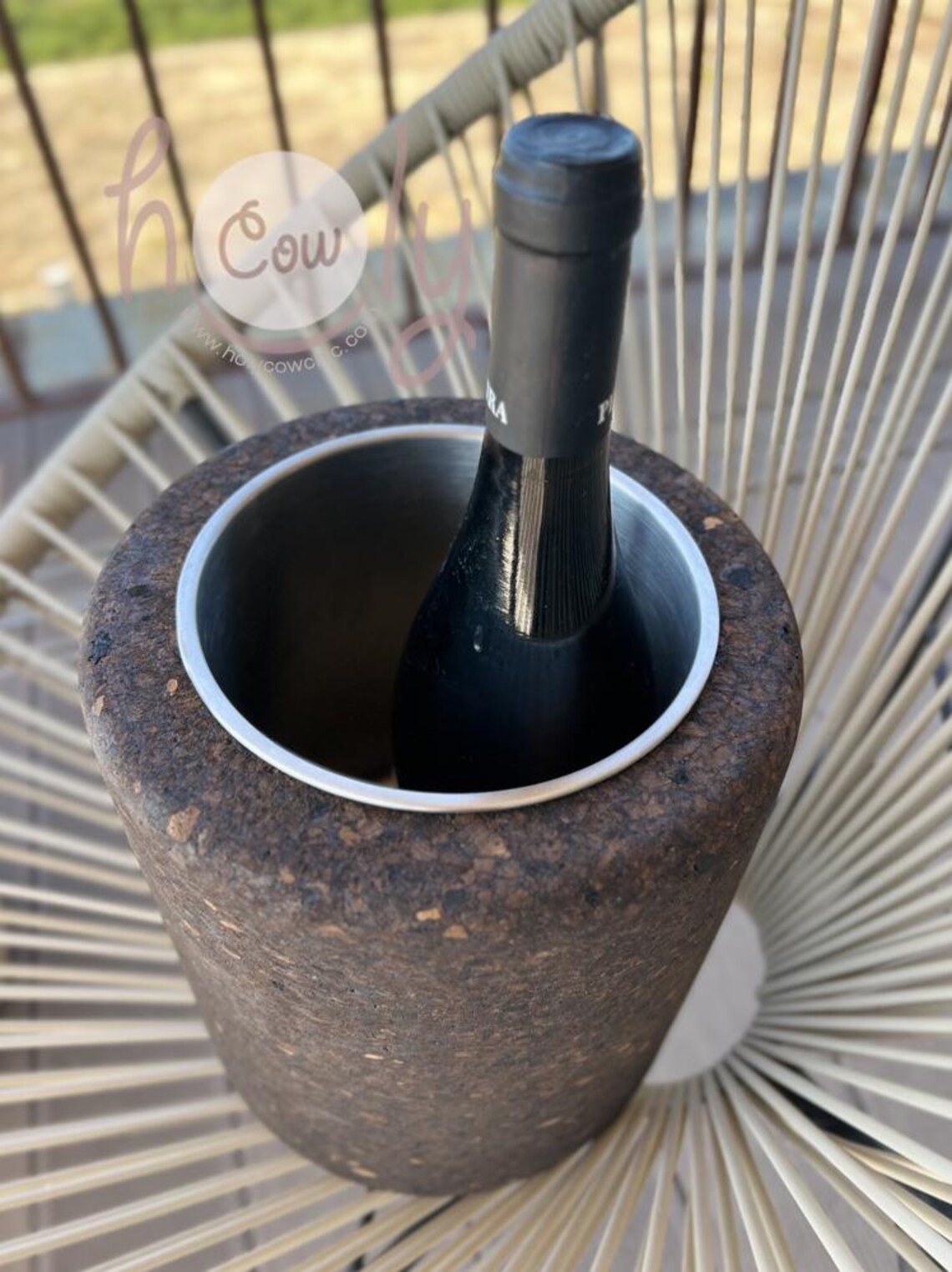 Eco Natural Black Cork Wine Ice Bucket, Champagne Ice Bucket, Champagne ...