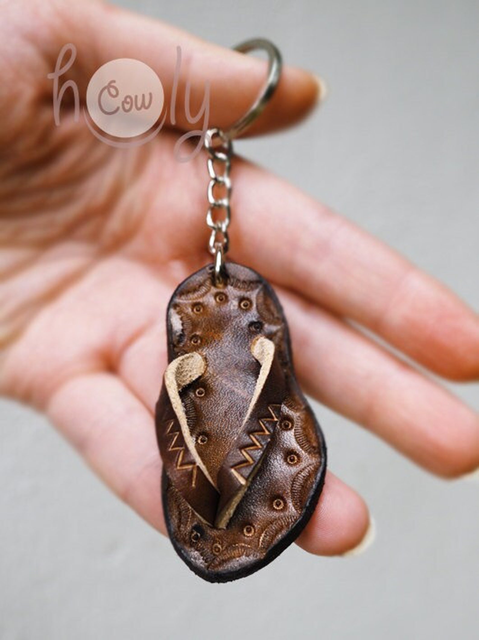 Handmade Leather Sandal Key Ring Keychain Key Fob Sandal - Etsy