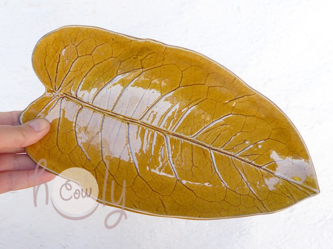 Handmade Ceramic Leaf Dish, Ceramic Leaf Dish, Leaf Plate, Ceramic ...