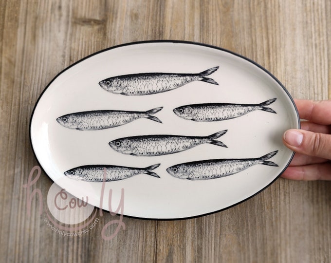 Vintage Ceramic Covered Fish Platter/art Pottery Fish Shaped Platter ...