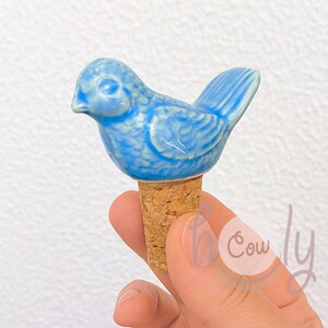 Handmade Ceramic Bird Cork Bottle Stoppers Available in Different ...