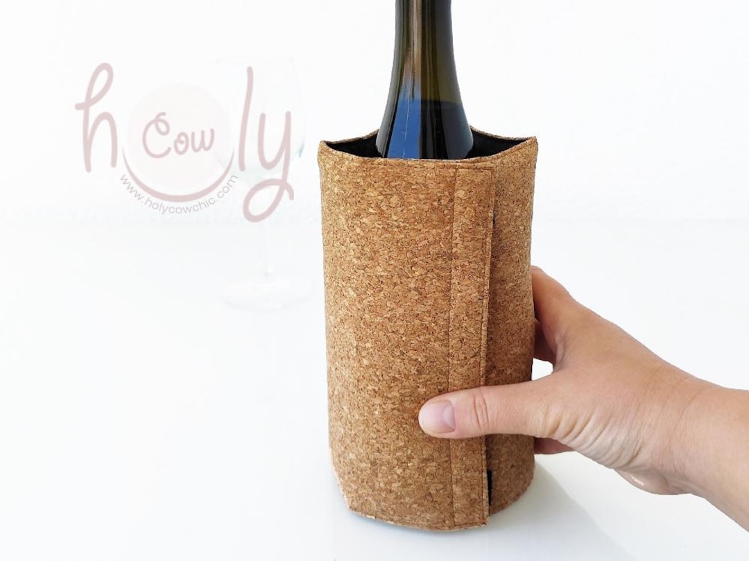 Eco Friendly Natural Cork Wine Chiller Sleeve, Sustainable Cork Wine ...