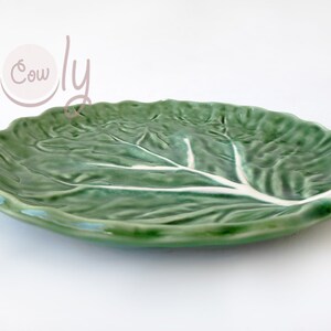 Handmade Ceramic Cabbage Leaf Dish, Ceramic Dish, Cabbage Leaf Plate ...