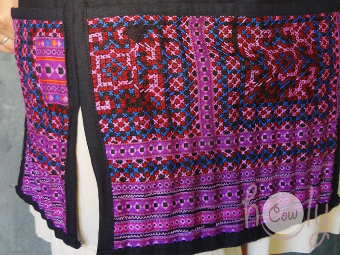 Unique Tribal Vintage Hmong Half Apron Made From Upcycled | Etsy