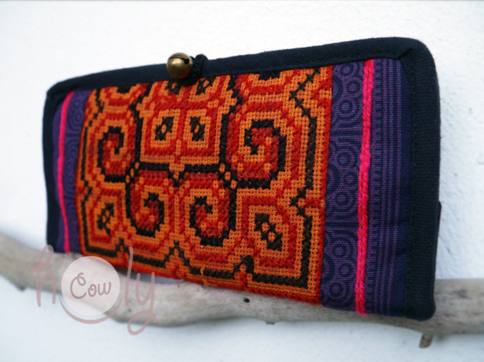 Tribal Wallet Orange Hippie Wallet Ethnic Wallet Boho | Etsy