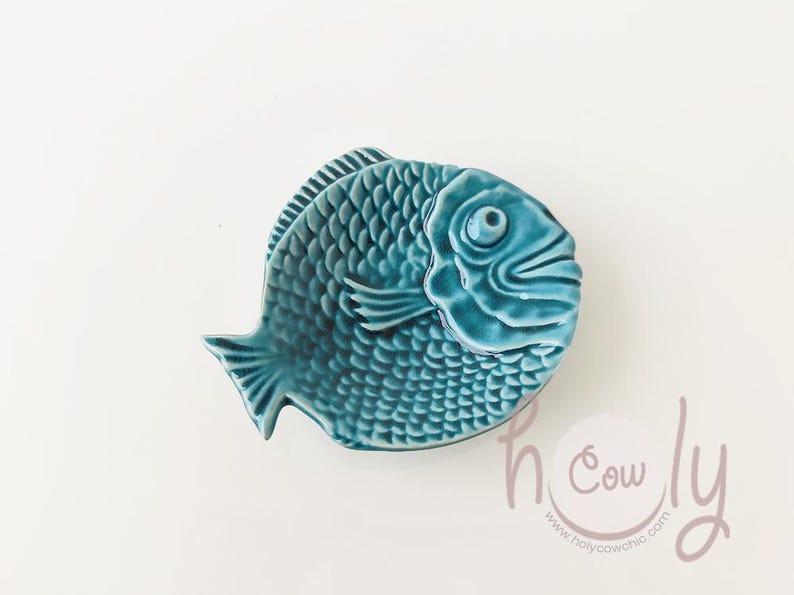 Handmade Small Ceramic Fish Dish, Fish Plate, Ceramic Fish Plate, Fish ...