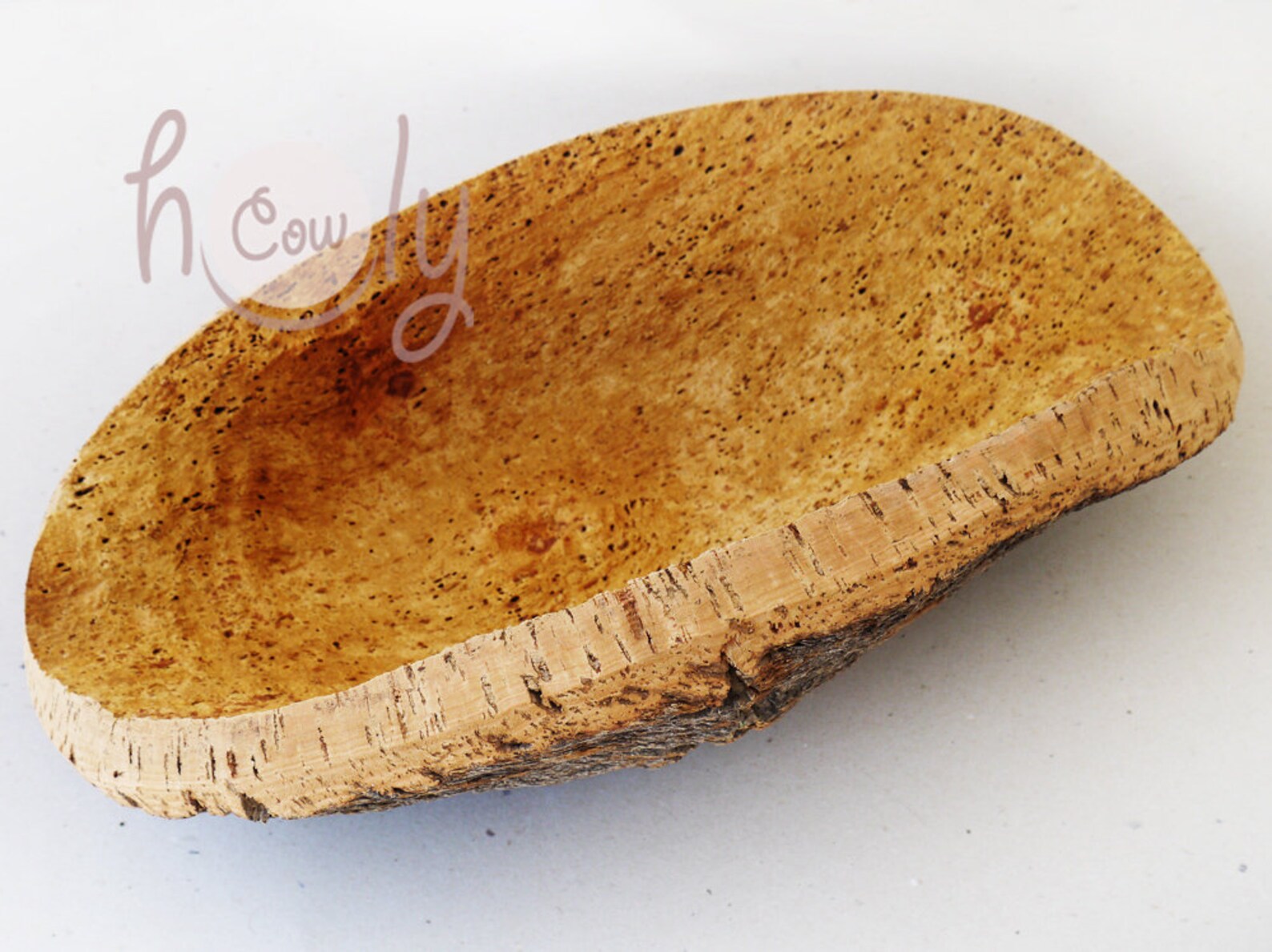 100% Eco Friendly Natural Large Cork Bark Bowl, Cork Bowl, Rustic Bowl ...