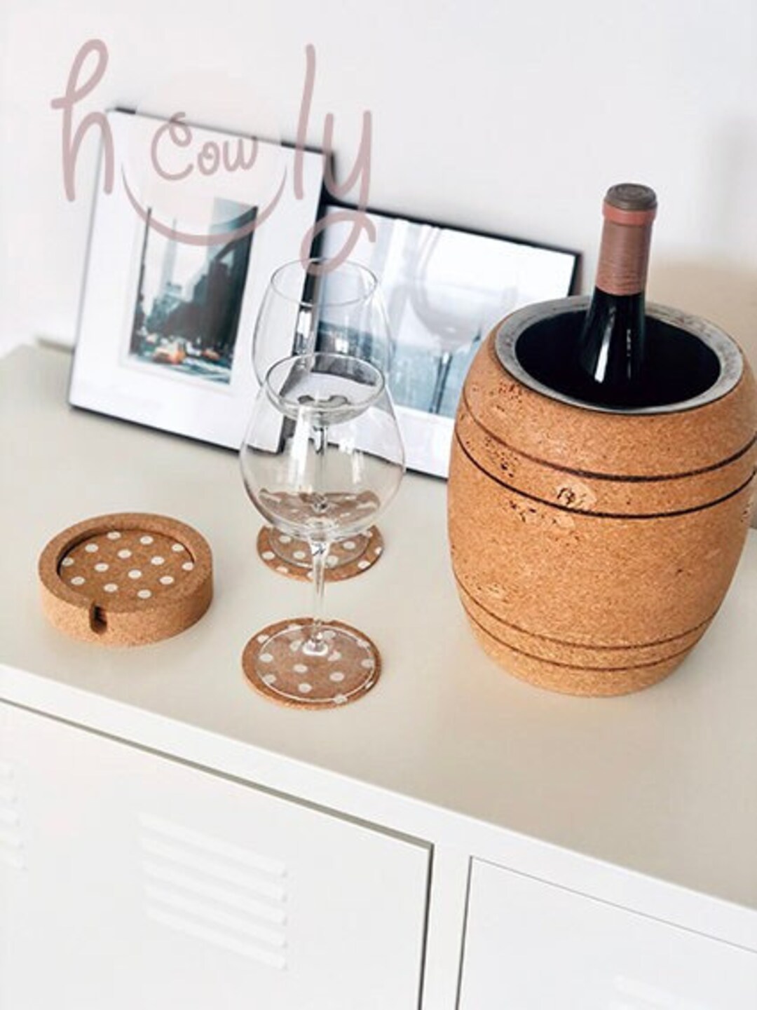 Eco Natural Cork Wine Ice Bucket, Champagne Ice Bucket, Wine Cooler ...