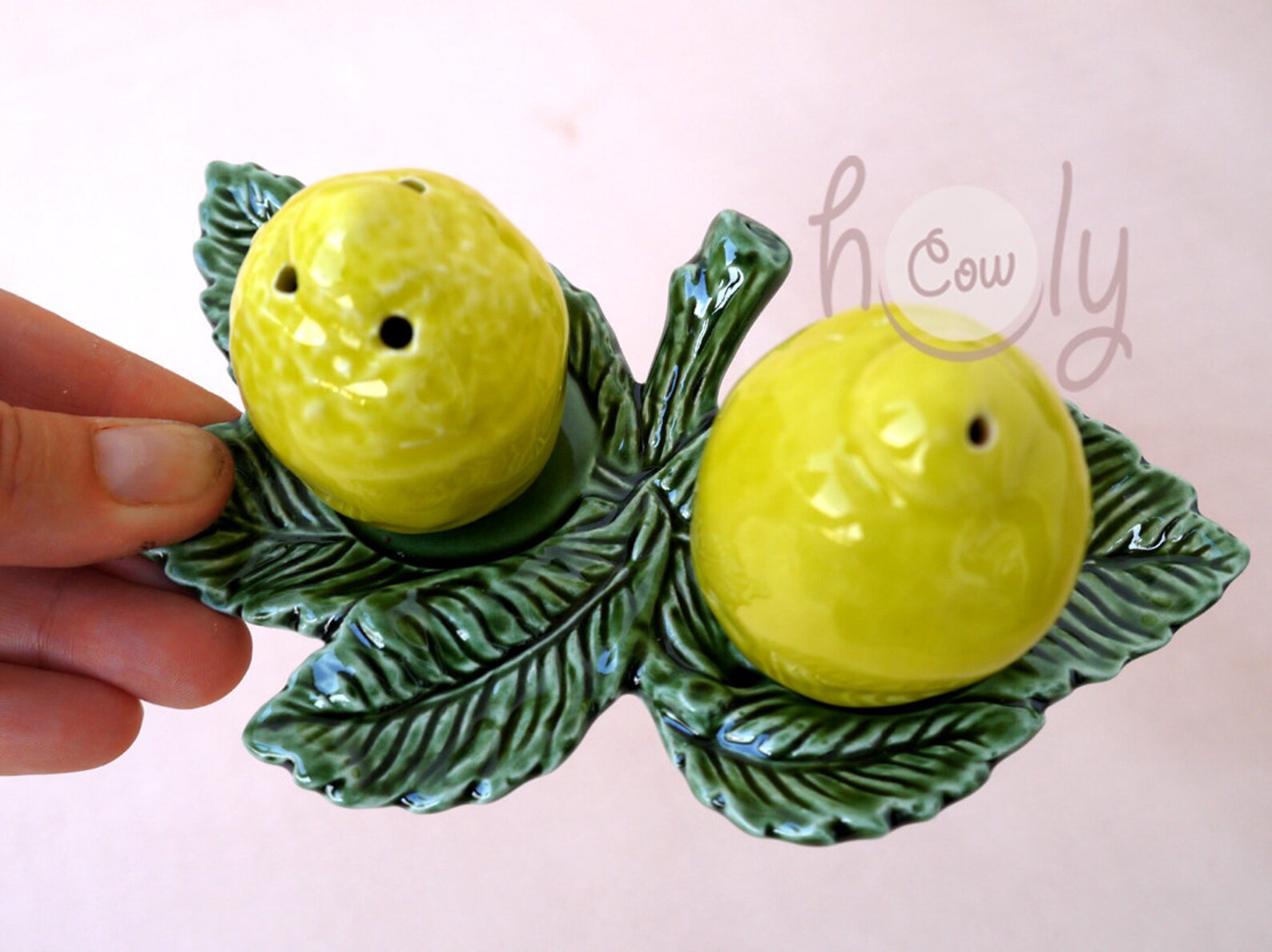 Handmade Ceramic Salt And Pepper Shaker Set Lemon Salt And | Etsy