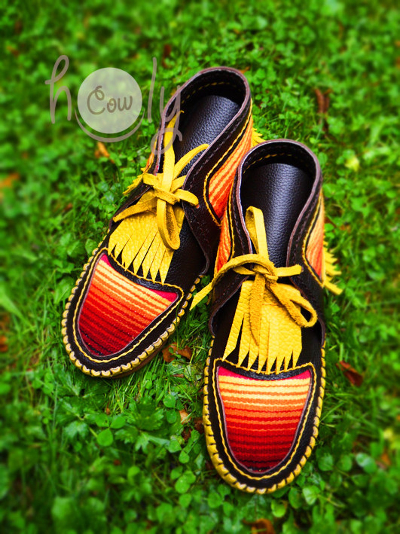 Brown Moccasins Serape Moccasins Womens Moccasins Leather | Etsy