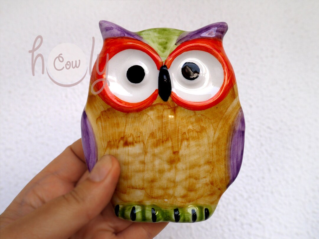 Hand Painted Ceramic Wall Owl Ceramic Owl Owl Decor Owl - Etsy