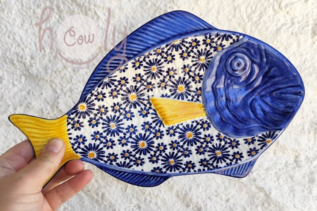 Handmade Ceramic Fish Dish, Fish Plate, Ceramic Fish Plate, Fish Bowl ...