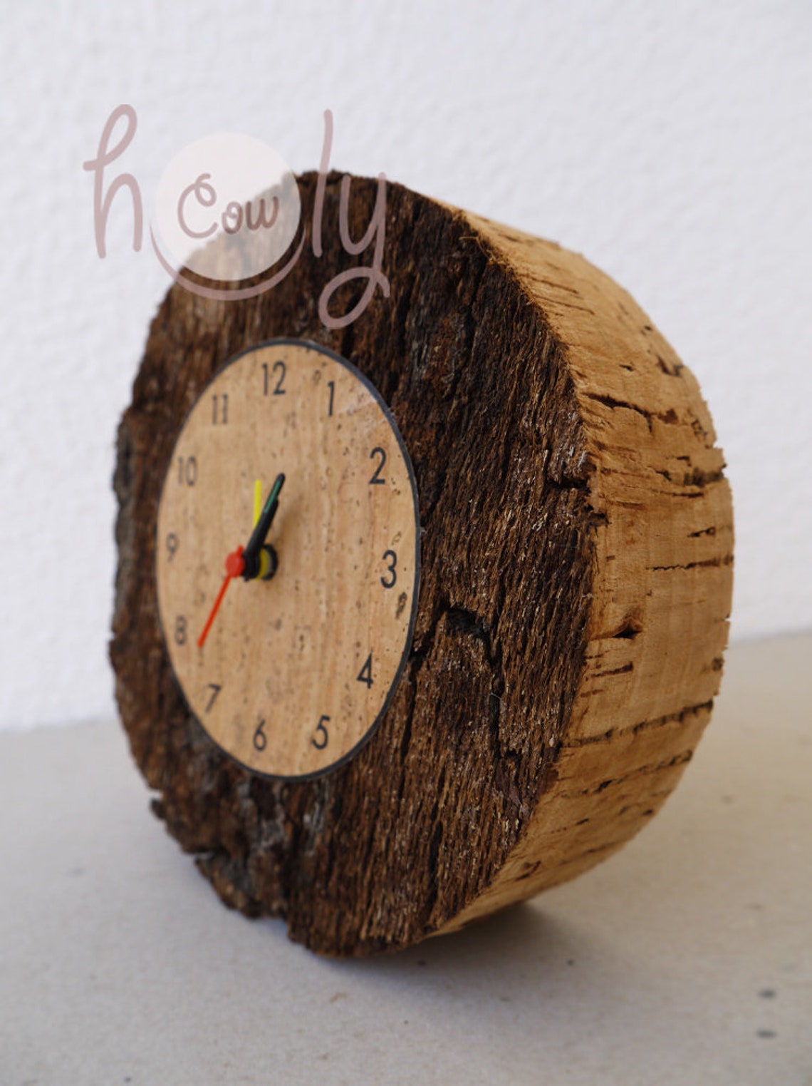 Small Circular Natural Eco Friendly Cork Clock Rustic Clock - Etsy
