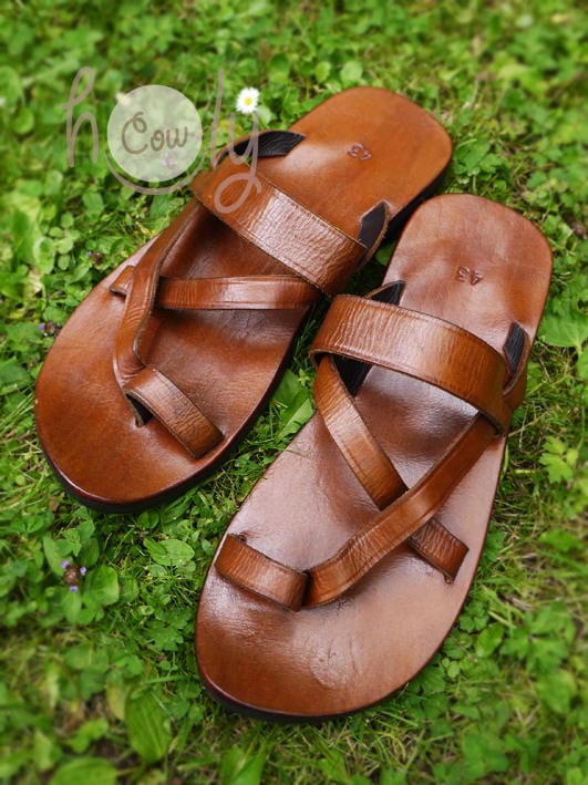 Handmade Leather Sandals, Brown Leather Sandals, Womens Sandals, Mens ...