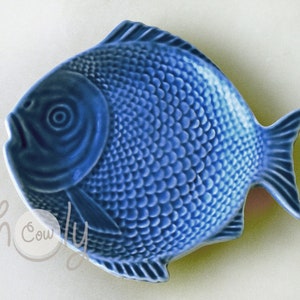 Handmade Small Ceramic Fish Dish, Fish Plate, Ceramic Fish Plate, Fish ...