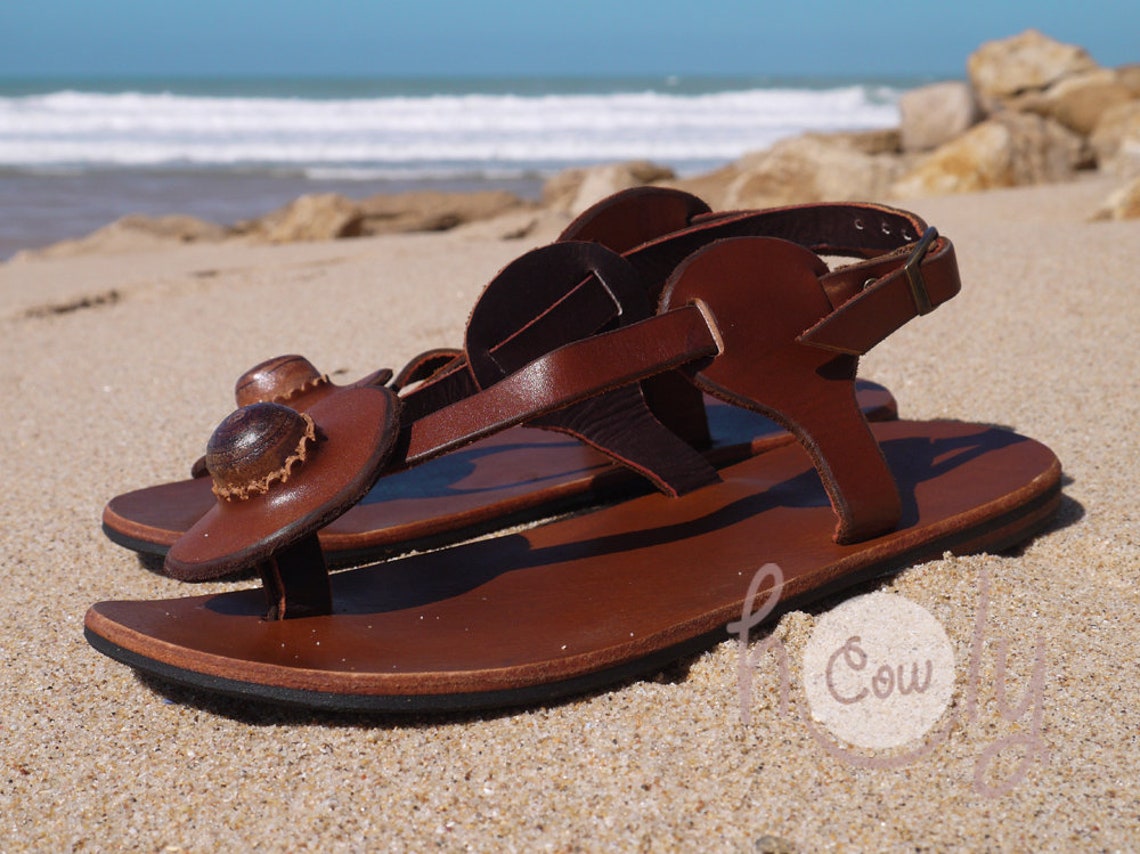 Womens Handmade Brown Leather Sandals Womens Sandals Womens | Etsy