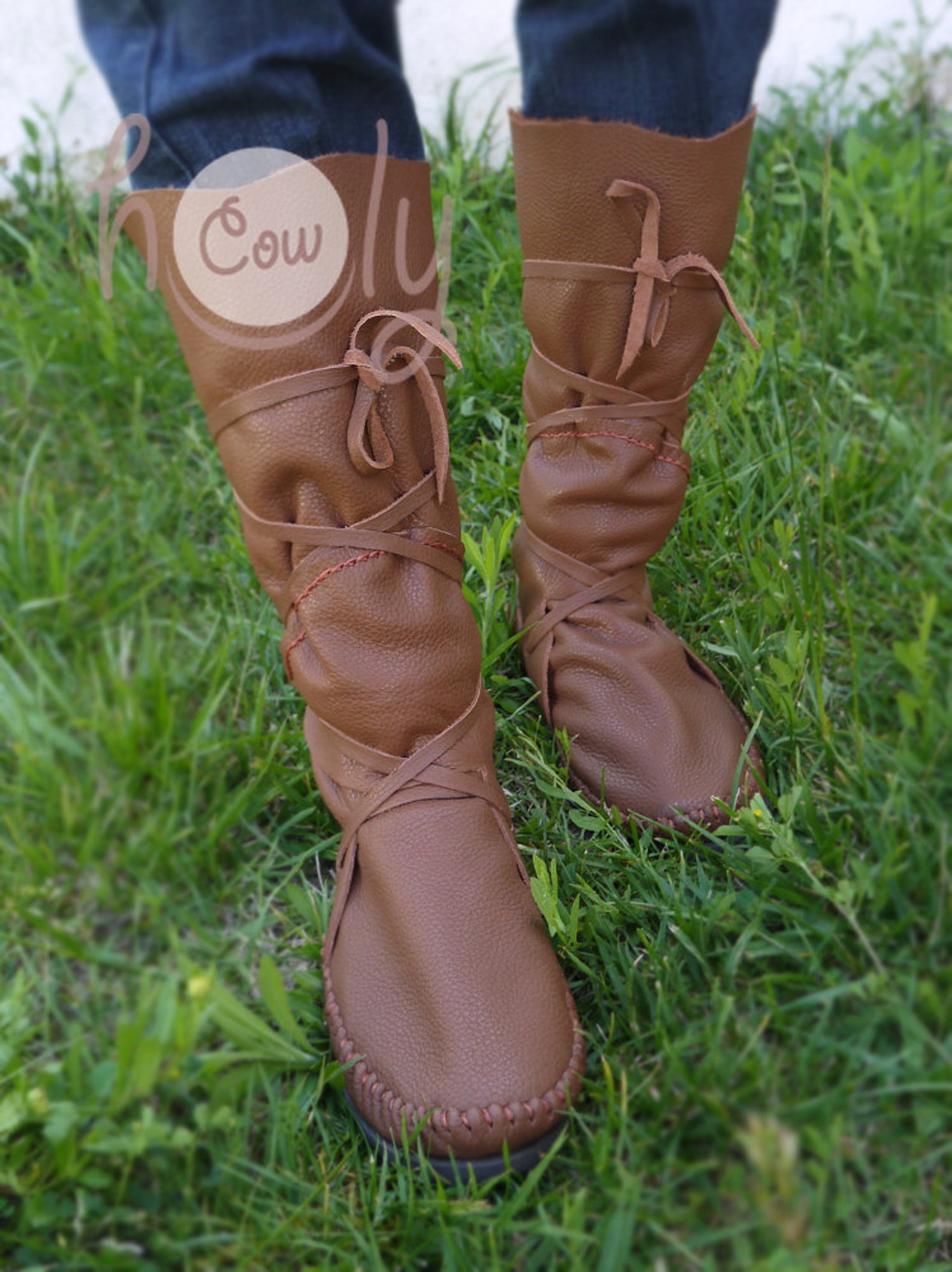 Brown Leather Moccasins, Mens Moccasins, Womens Moccasins, Womens Boho ...
