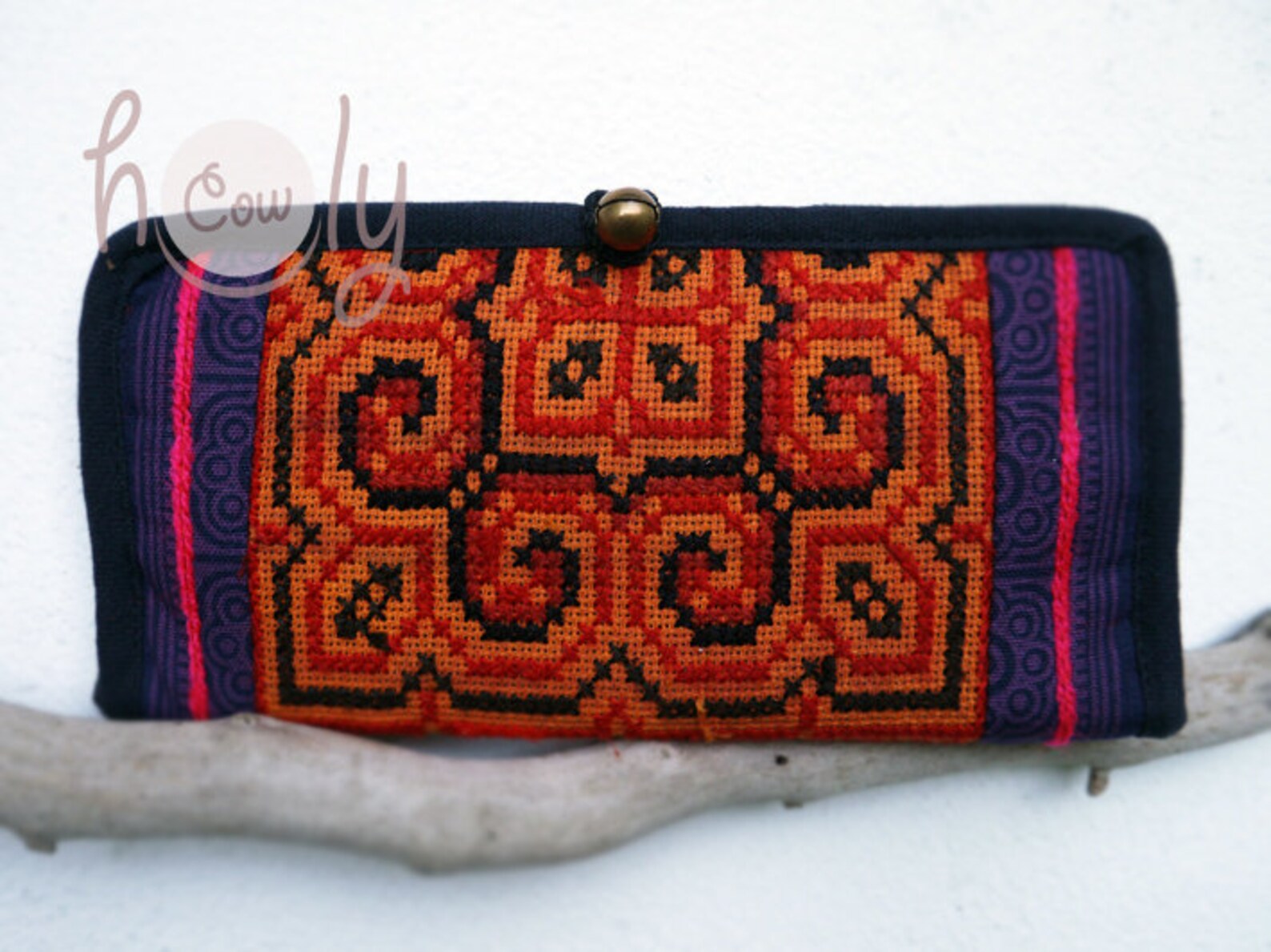 Tribal Wallet Orange Hippie Wallet Ethnic Wallet Boho | Etsy