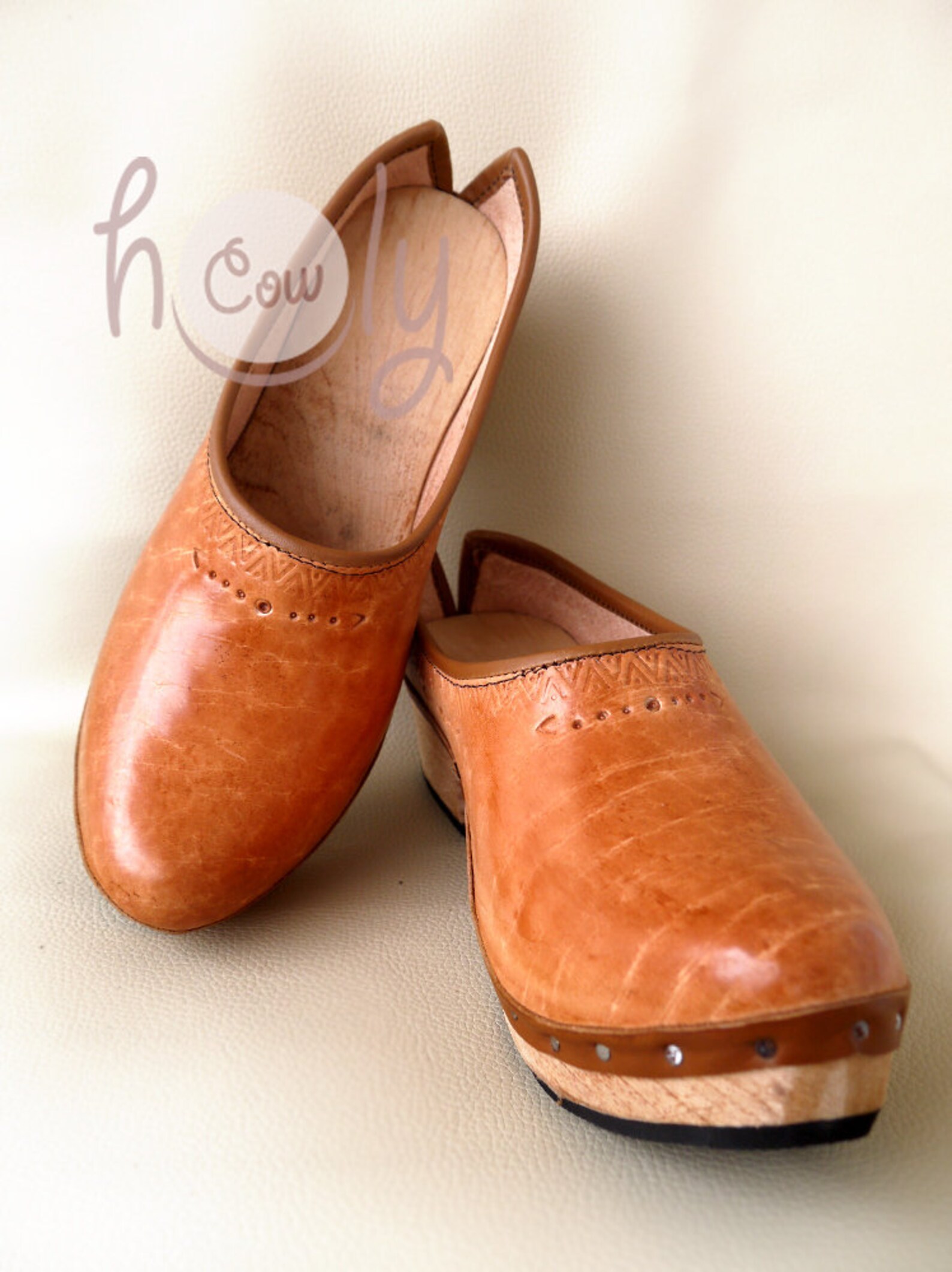 Handmade Traditional Women's Leather Clogs Women's | Etsy