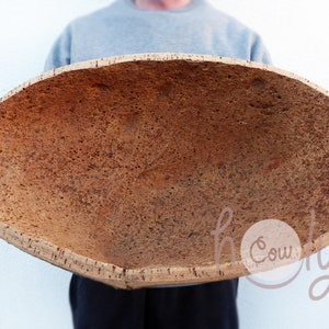 Large Eco Friendly Natural Cork Bark Bowl, Cork Bowl, Rustic Bowl ...