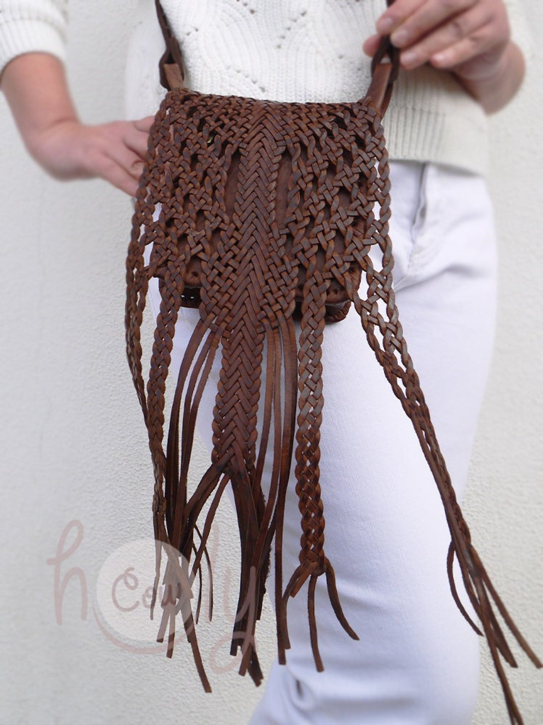 Handmade Brown Medieval Leather Shoulder Bag FREE SHIPPING - Etsy