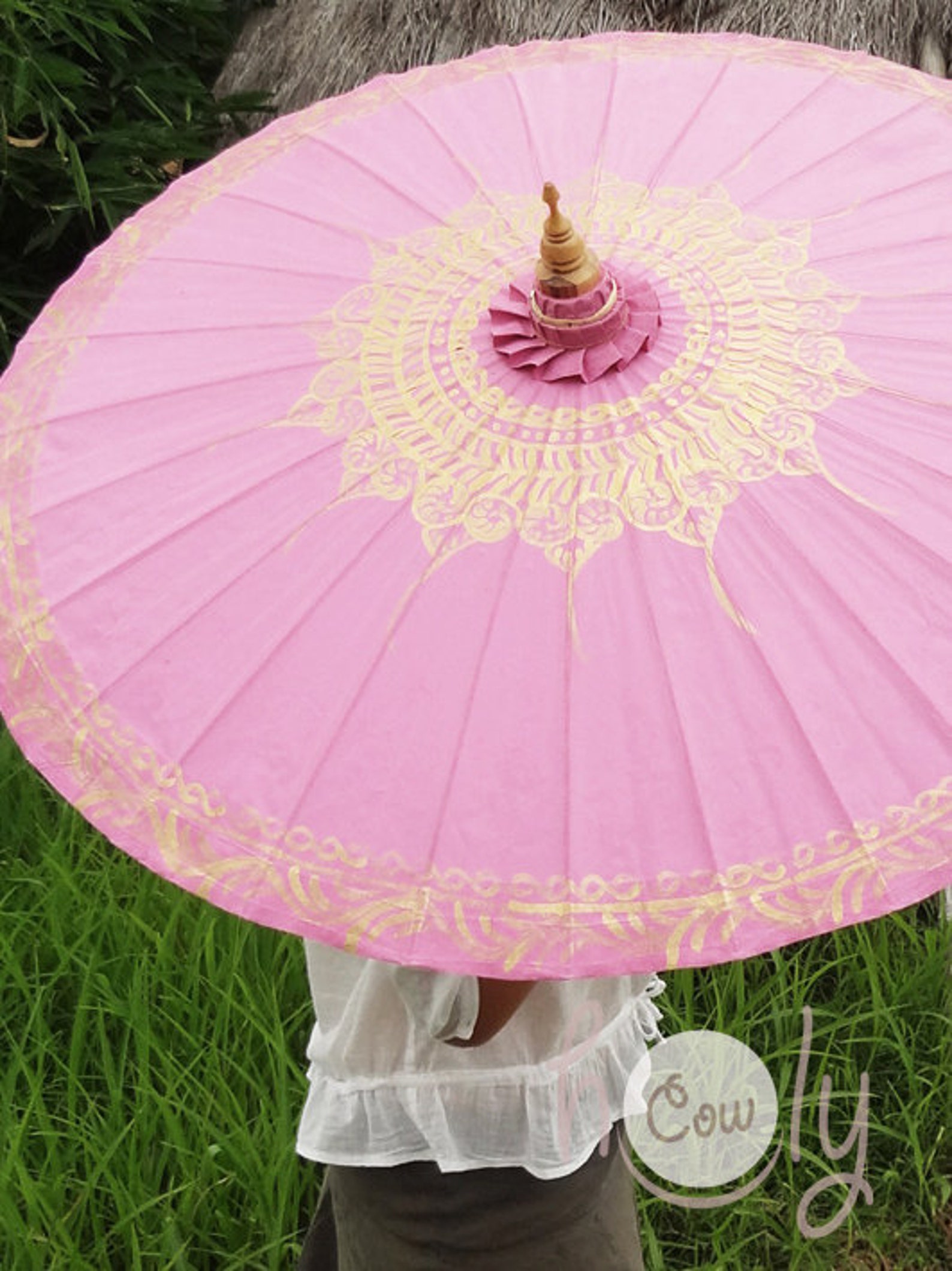Hand Painted Pink Parasol With FREE Umbrella Bag Pink - Etsy