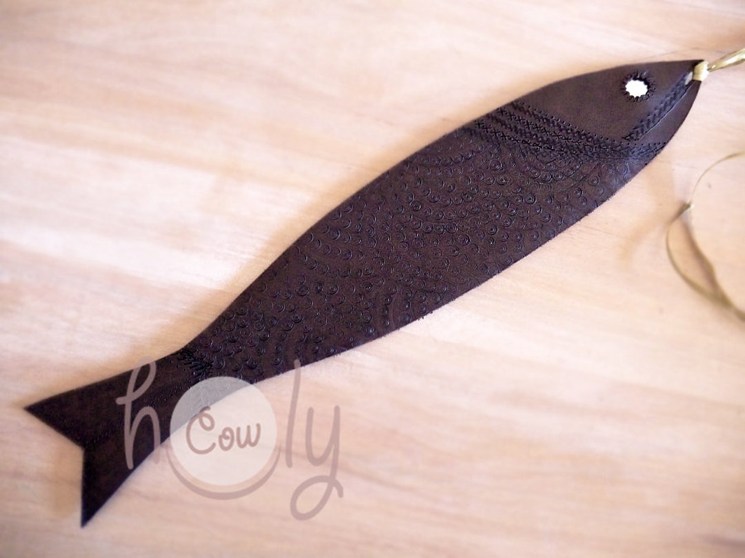 Beautiful Large Wall Hanging of A Hand Carved Leather Fish, Fish ...