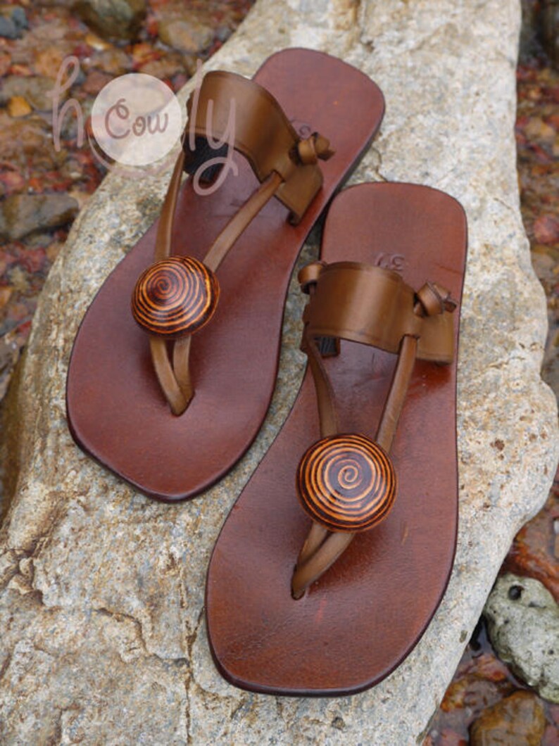 Handmade Leather Sandals, Brown Leather Sandals, Womens Sandals, Mens ...