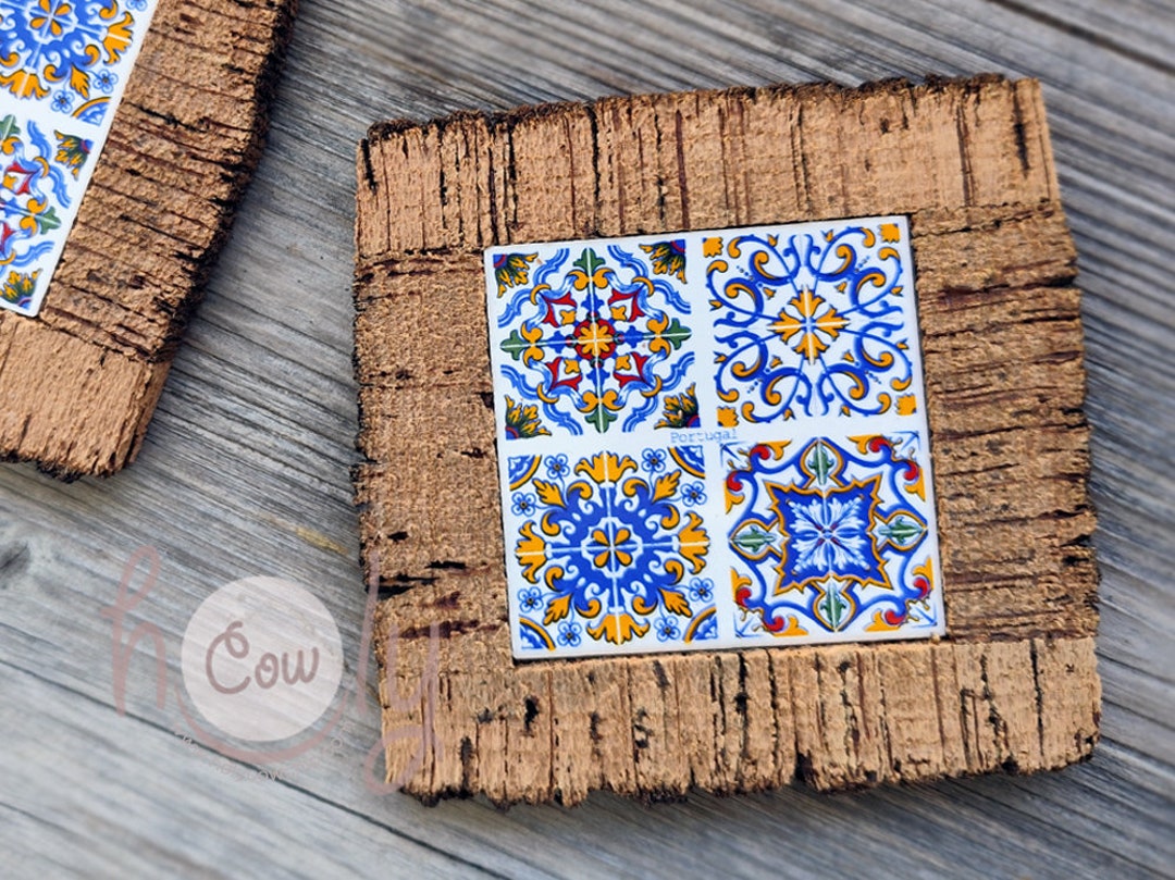 Decorative Ceramic Hot Pot Holder With Cork Backing, Hot Dish Holders ...