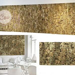 Large Eco Friendly Natural Thick 3D Cork Bark Tiles, Large Wall Tiles ...