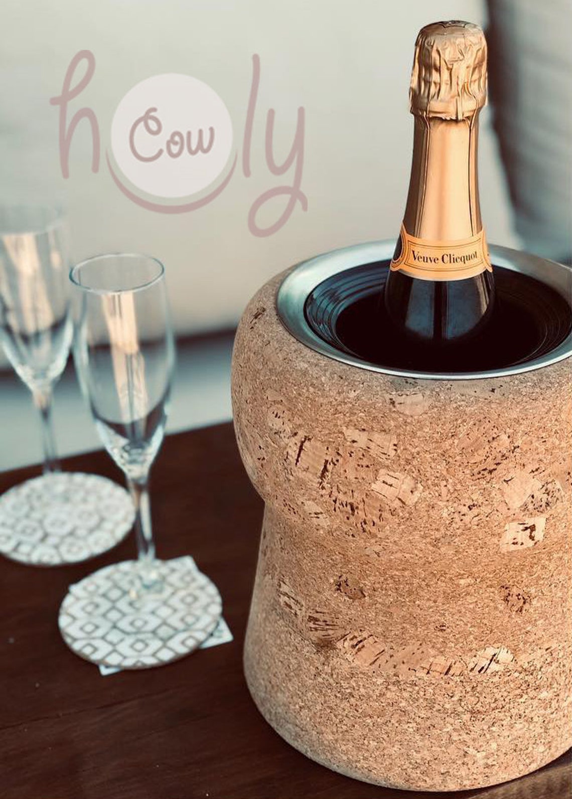 Eco Natural Cork Champagne Ice Bucket, Wine Ice Bucket, Champagne ...