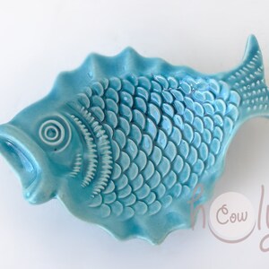 Handmade Small Ceramic Fish Dish, Fish Plate, Ceramic Fish Plate, Small ...