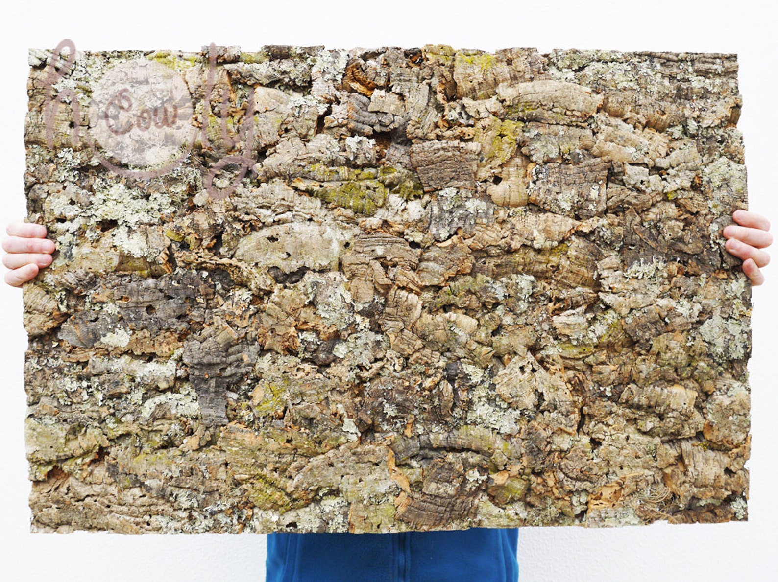 Large Eco Friendly Natural Thick 3D Cork Bark Tiles, Large Wall Tiles ...
