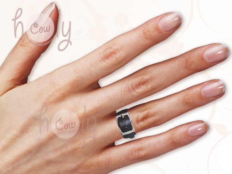 Leather Ring, Brown Leather Ring, Womens Leather Ring, Mens Leather ...