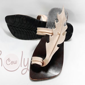 Handmade Leather Leaf Sandals, Womens Sandals, Leather Sandals Women ...