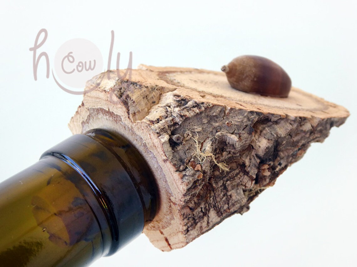 Handmade Set of Two Eco Friendly Natural Rustic Cork Bark Wine - Etsy