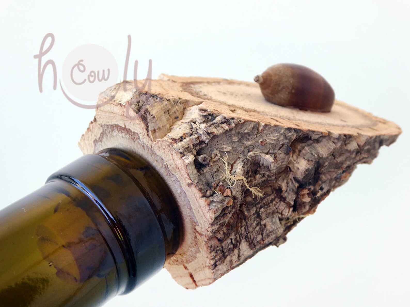 Handmade Set of Two Eco Friendly Natural Rustic Cork Bark Wine Stoppers ...
