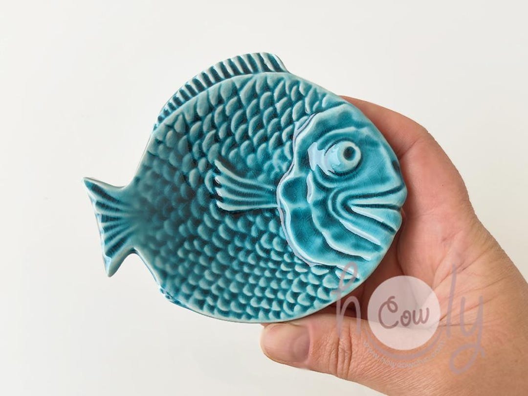 Handmade Small Ceramic Fish Dish, Fish Plate, Ceramic Fish Plate, Fish ...