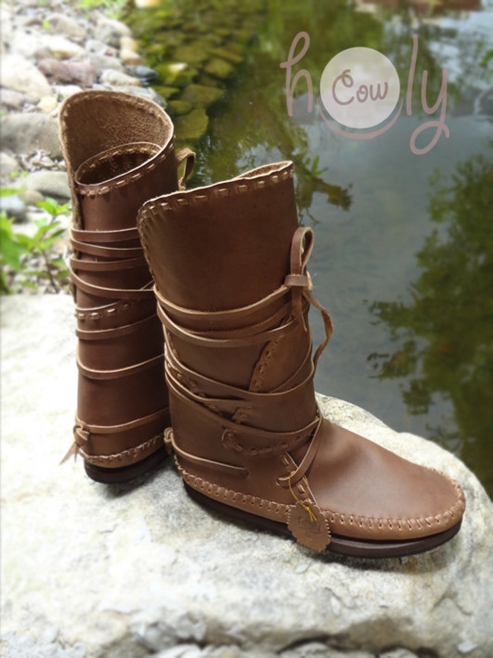 Brown Leather Moccasins Moccasin Boots Leather Moccasins | Etsy