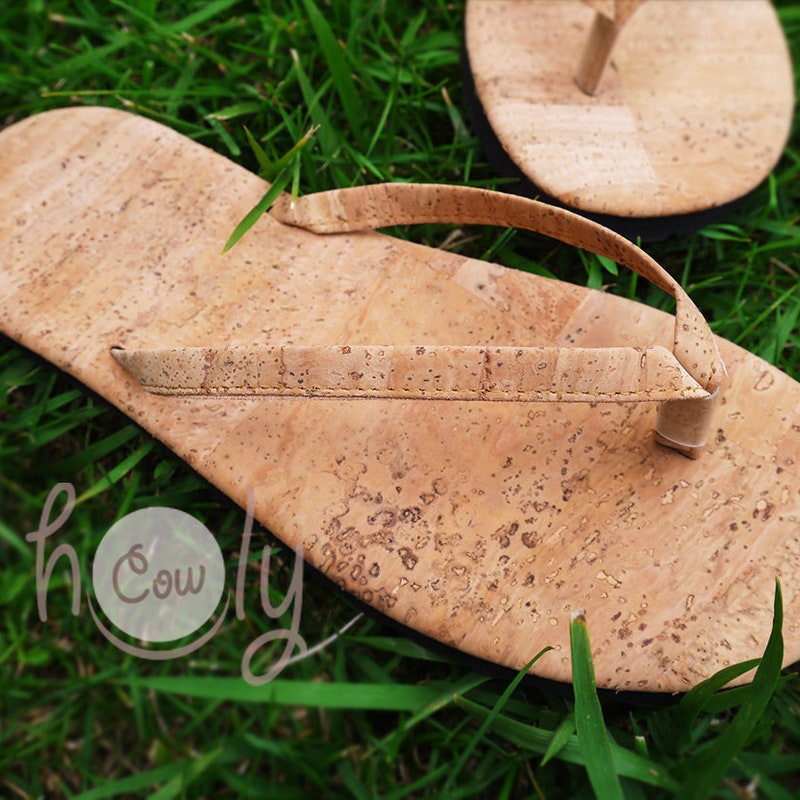 Natural Cork Flip Flop - Etsy