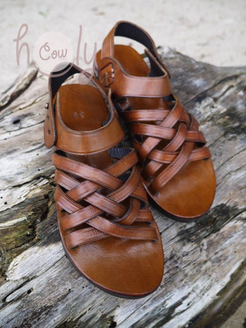 Handmade Leather Sandals Brown Leather Sandals Womens | Etsy