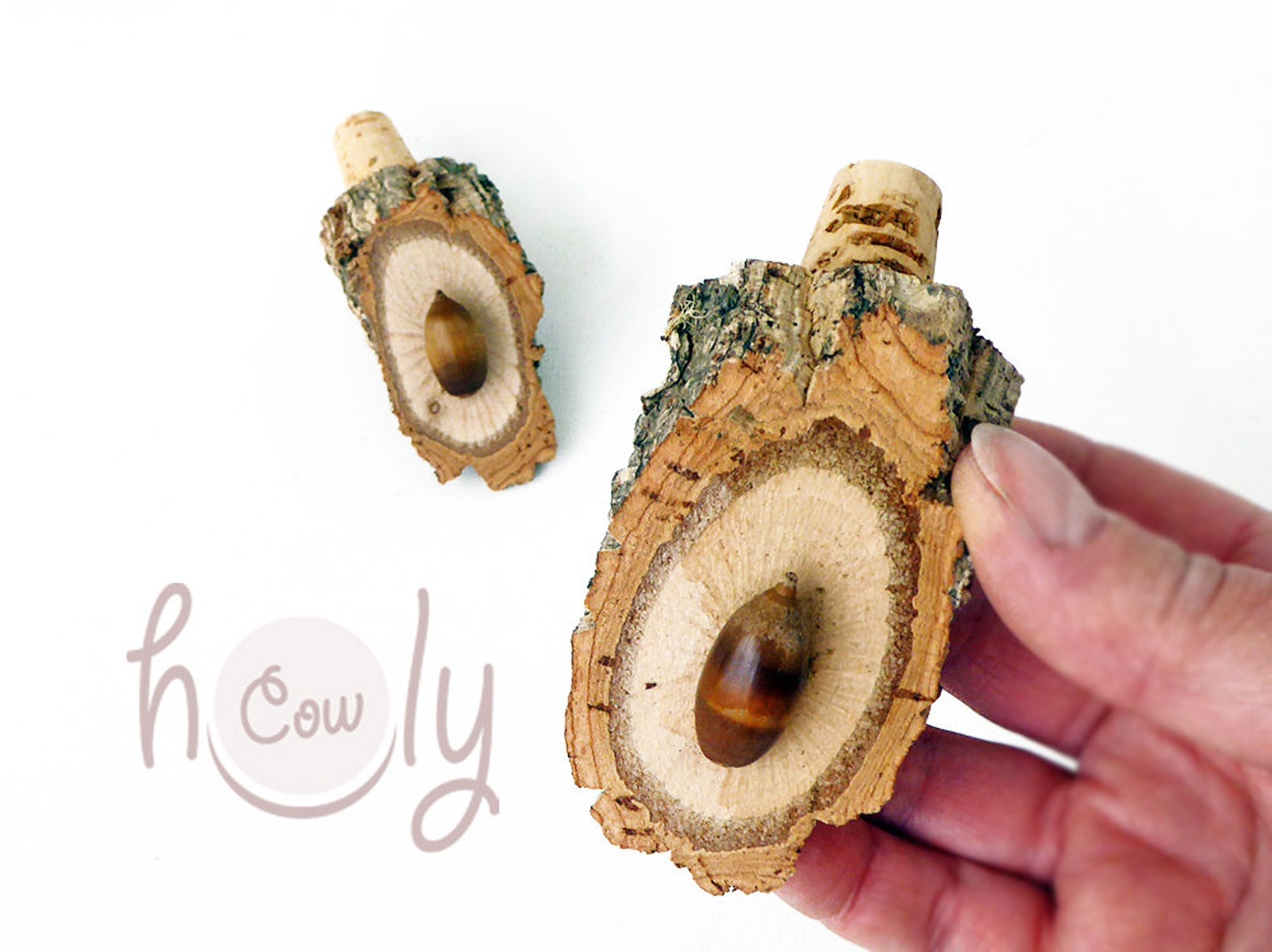 Handmade Set of Two Eco Friendly Natural Rustic Cork Bark Wine | Etsy