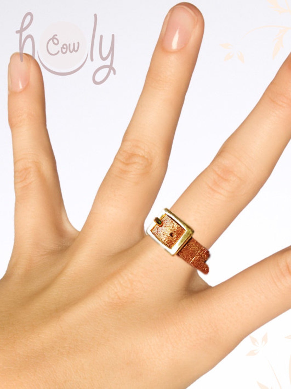 Leather Ring Anniversay Leather Ring Womens Leather Ring | Etsy