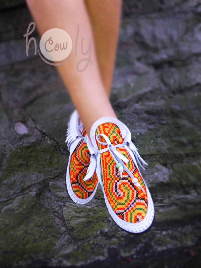 White Leather Inca Boots, White Leather Boots, Hippie Boots, Gypsy ...