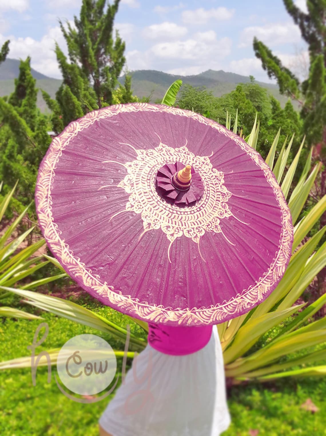 Hand Painted Purple Parasol With FREE Umbrella Bag Purple | Etsy