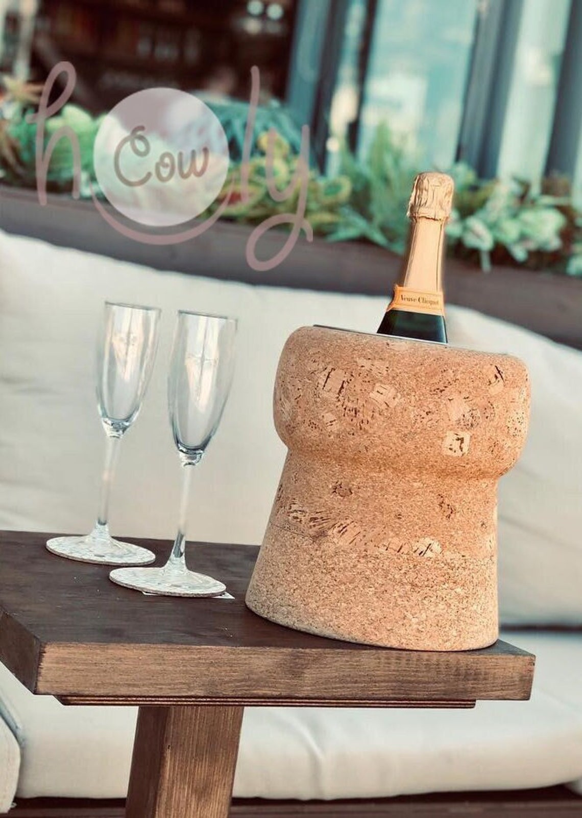 Eco Natural Cork Champagne Ice Bucket, Wine Ice Bucket, Champagne ...